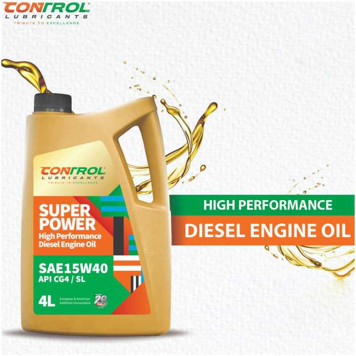 Control Lubricants Super Power SAE 15W40 API SL/CG4 High Performance ...
