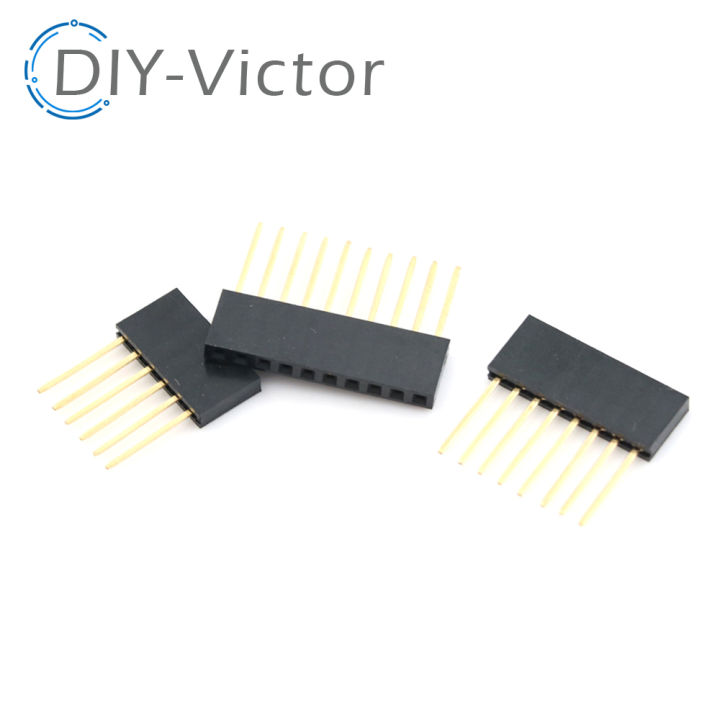 10pcs 1X6/8/10/15 Pin 2.54MM Stackable Long Legs 10MM Femal Header ...