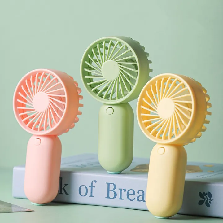 Colorful Portable Handheld Mini Fan AAA Battery Power Supply Mute Air ...