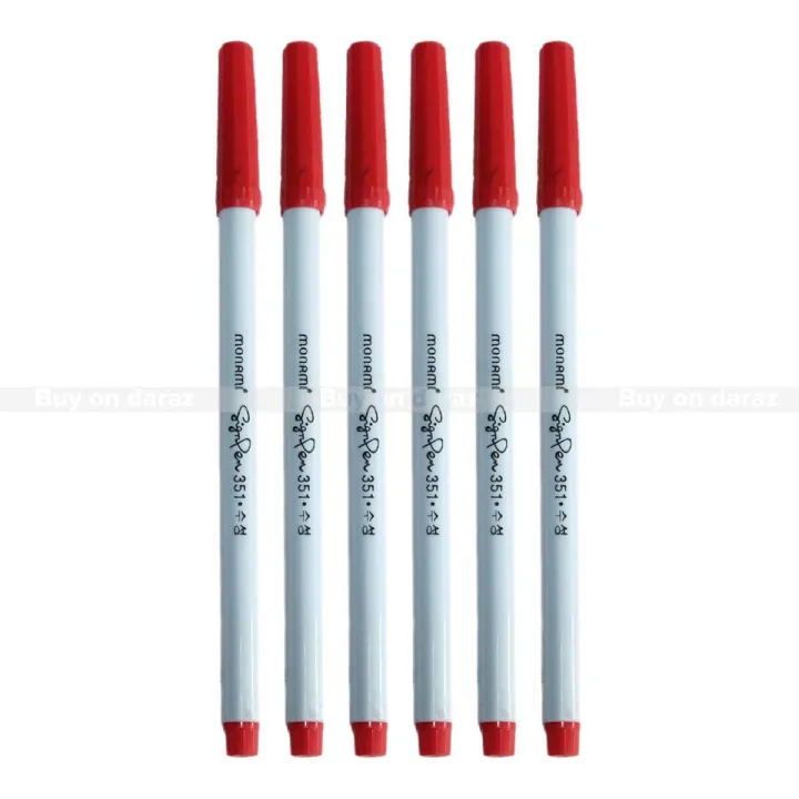 6Piece Monami Red Color Sign Pen | Daraz.com.np