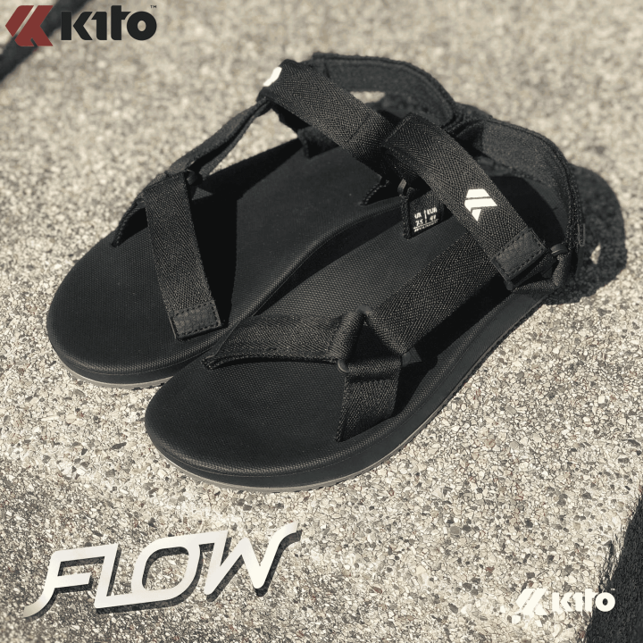 Kito Sandals For Men- Kito Flow Ai8 Trekking Series- Black Slippers | Multisize | Fashion ...
