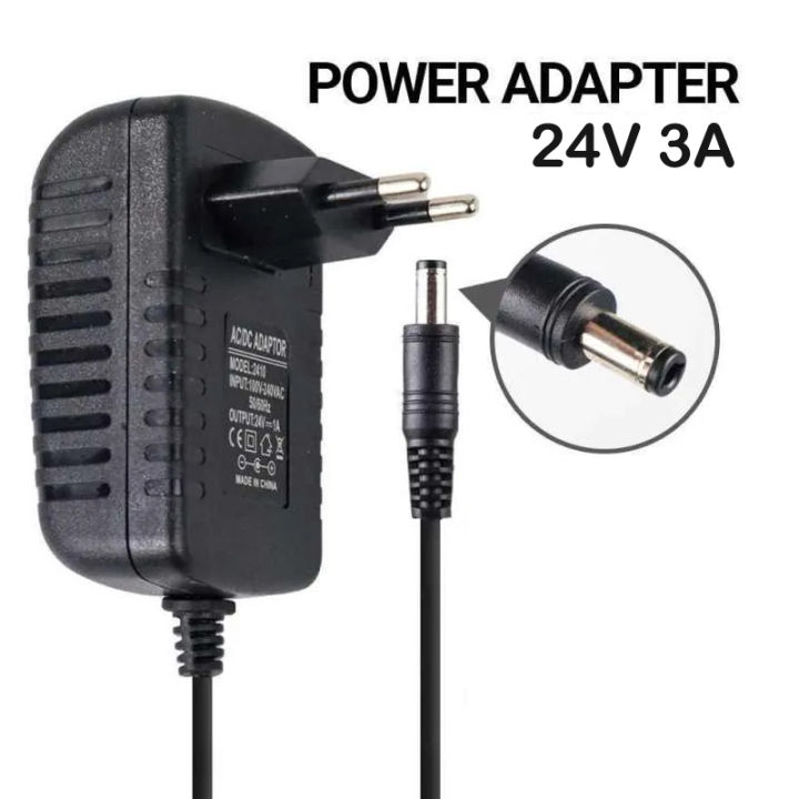 AC/DC Power Adapter | 24V 3A | 100-240v | 5.5 x 2.5mm | Daraz.com.np