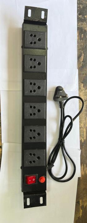 6 Slots Universal Plastic Rack Mount PDU Power Distribution Unit Power ...