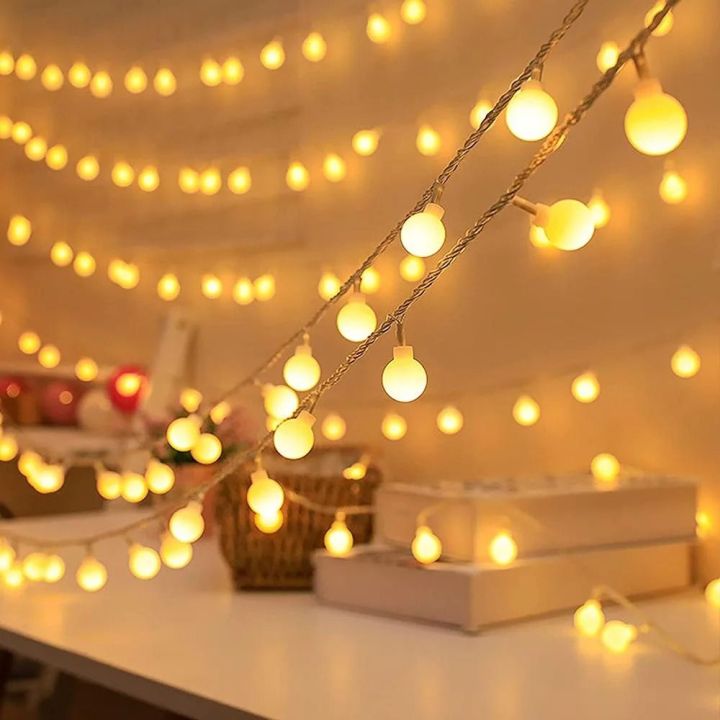Lighting Accessories Battery Operated/USB LED Ball Garland Lights ...