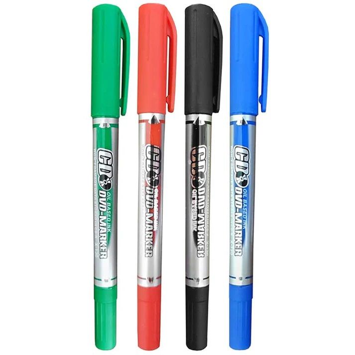 Dual Tip CD Marker / Permanent Marker (pack of 4) | Daraz.com.np