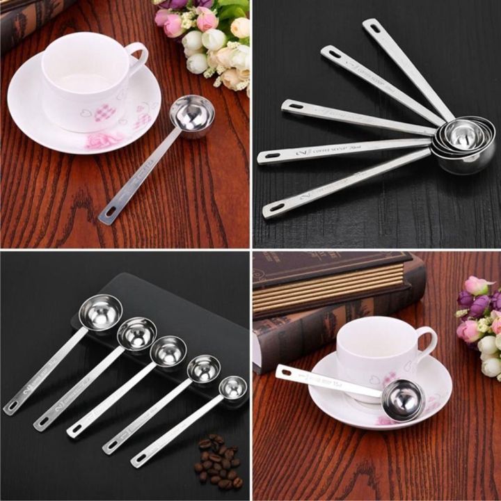 Durable Stainless Steel Measuring Spoon 5/10/15/20/30ML Thicken Coffee ...