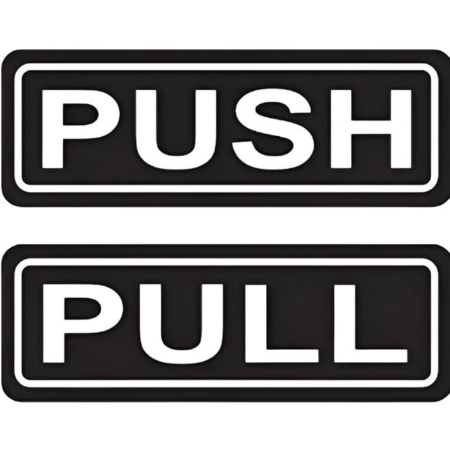 1 Set Push and Pull Stickers For Door Of Office And Home - Stickers ...