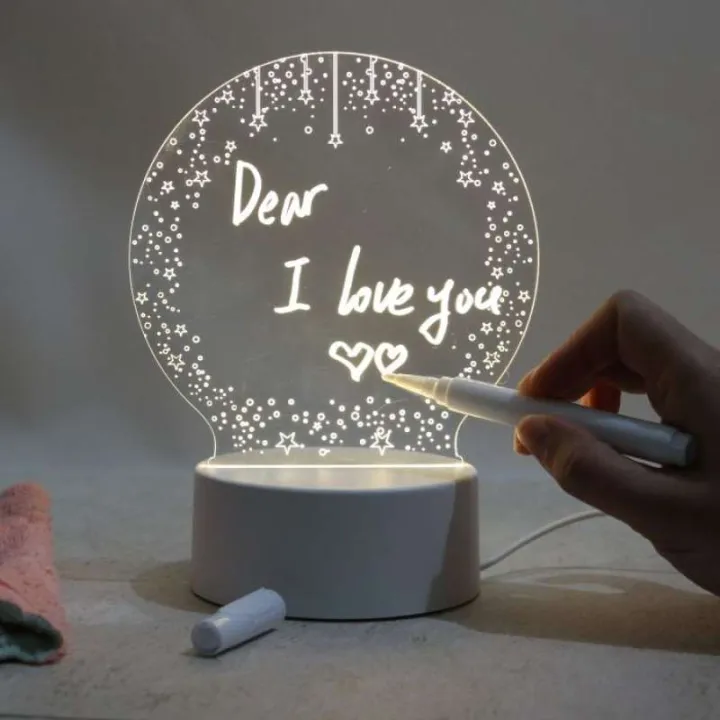 Cute 3D Illusion DIY Night Light Creatives Blank Led Night Light Base ...