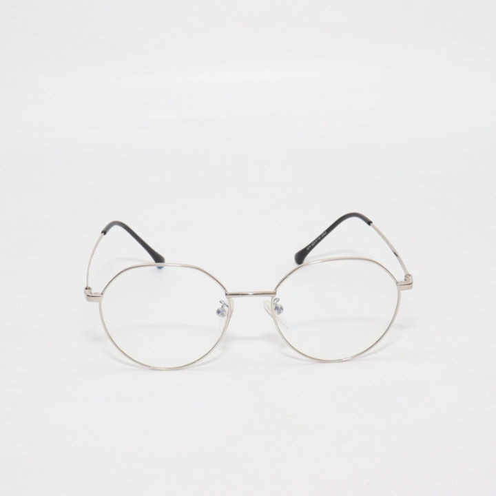 Metal Semi Hexagonal Silver Blue Cut Prescription Lenses | Daraz.com.np