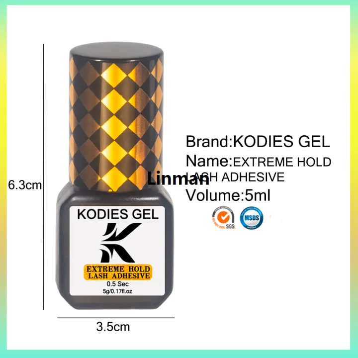 KODIES GEL Extreme Hold Eyelash Glue Professional Lash Glue ...