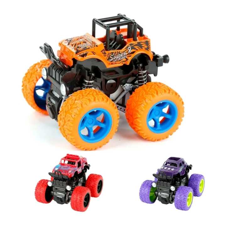 Mini Monster Truck Friction Driven Car Toy/ 360 Degree Stunts 4wd Push ...