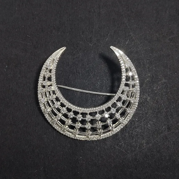 Gold And Silver Star Pure Silver Saree Pin Brooch For Women | Daraz.com.np