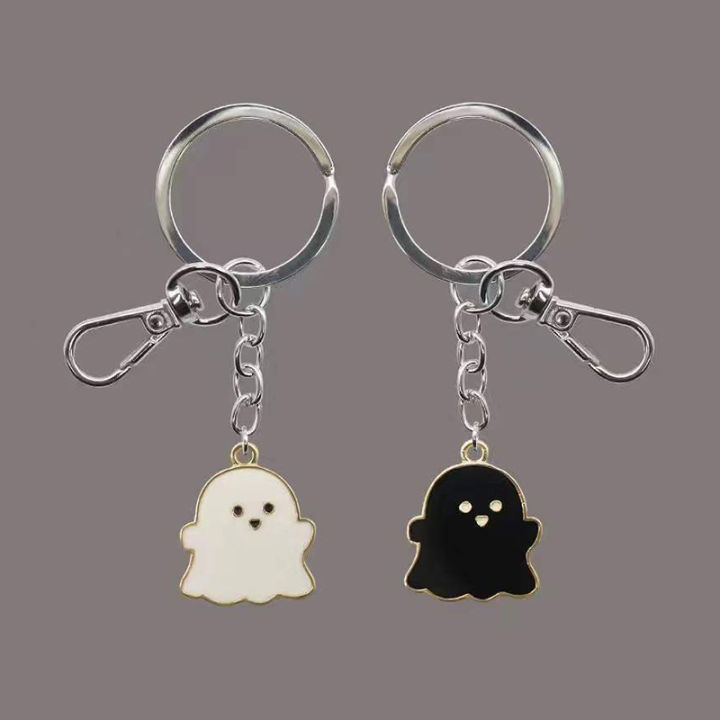 Funny Lovely Ghost Keychain Cute Trend School Bag Car Key Pendant ...