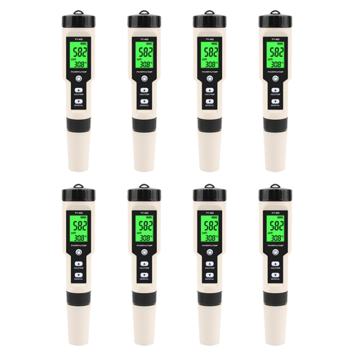 8X 4 in 1 YY-400 PH/ORP/H2&TEM Meter Digital Hydrogen Ion Concentration ...