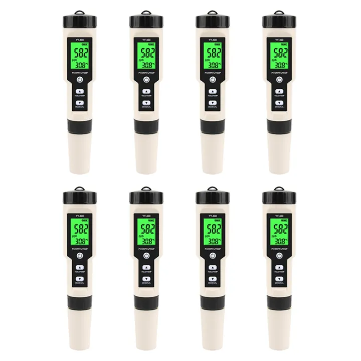 8X 4 in 1 YY-400 PH/ORP/H2&TEM Meter Digital Hydrogen Ion Concentration ...