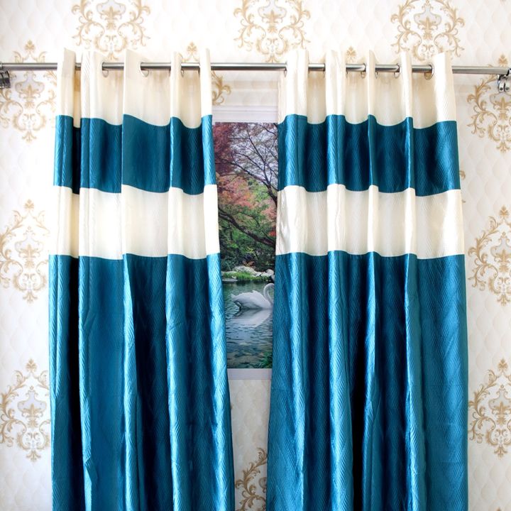 Silk Curtain 4 Patti for Door and Window (Size 5X7 Feet) 1 Piece ...