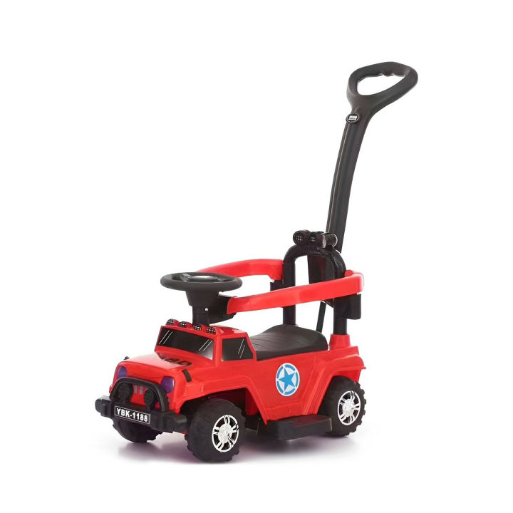 Ride On Musical Push Car With Black Handle For Kids | Push Toy Car With ...