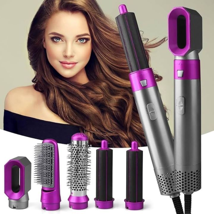 Hot Air Brush, 5 In 1 Hair Dryer Hot Air Brush Styler, Detachable Hair ...