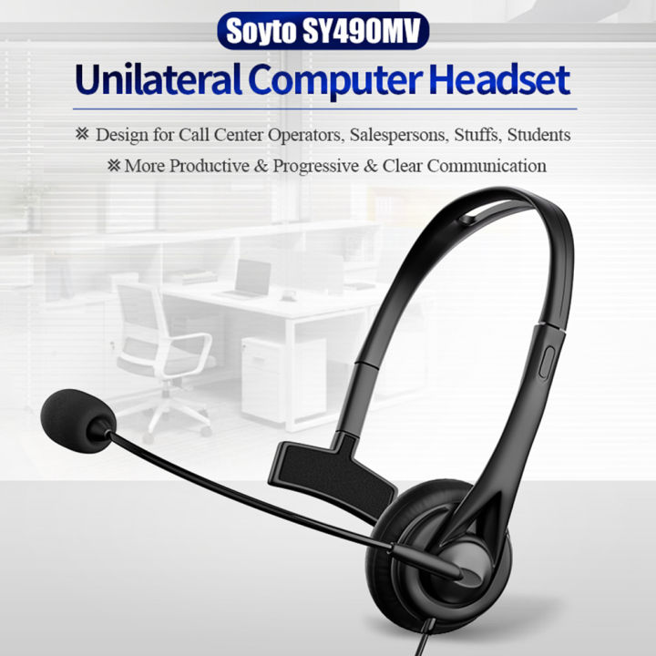 Universal Call Center Headphone 3.5mm USB Wired Business Headset With ...