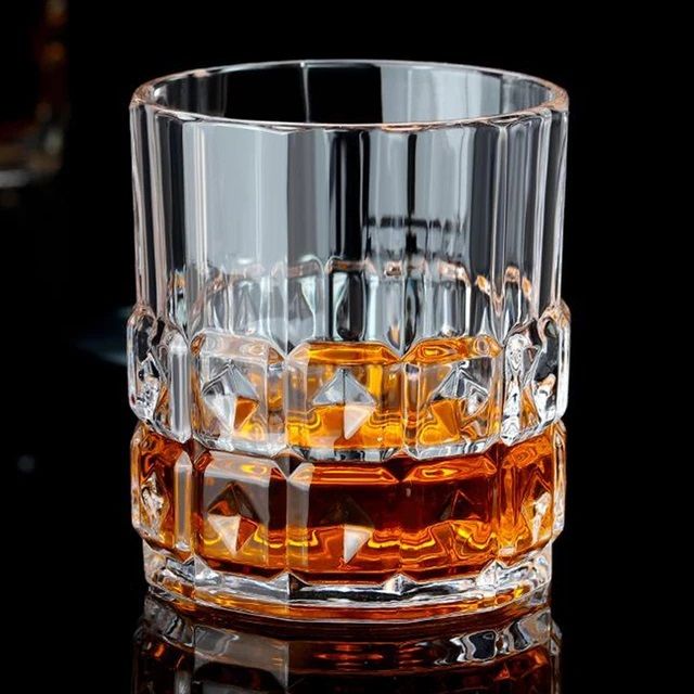 Yujing Old Fashion Whisky Glass Set Of 6, Crystal Whiskey Glasses Glass ...