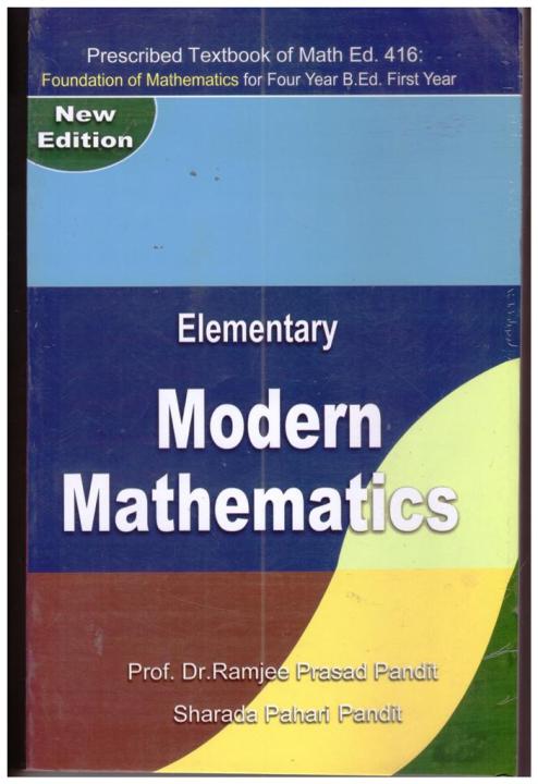 Elementry Modern Mathematics Textbook In English for B. Ed First Yea Ed ...
