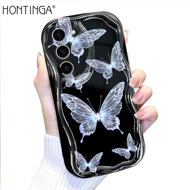 Hontinga for Samsung S23 5G Back Cover Beautiful Butterfly Cream ...