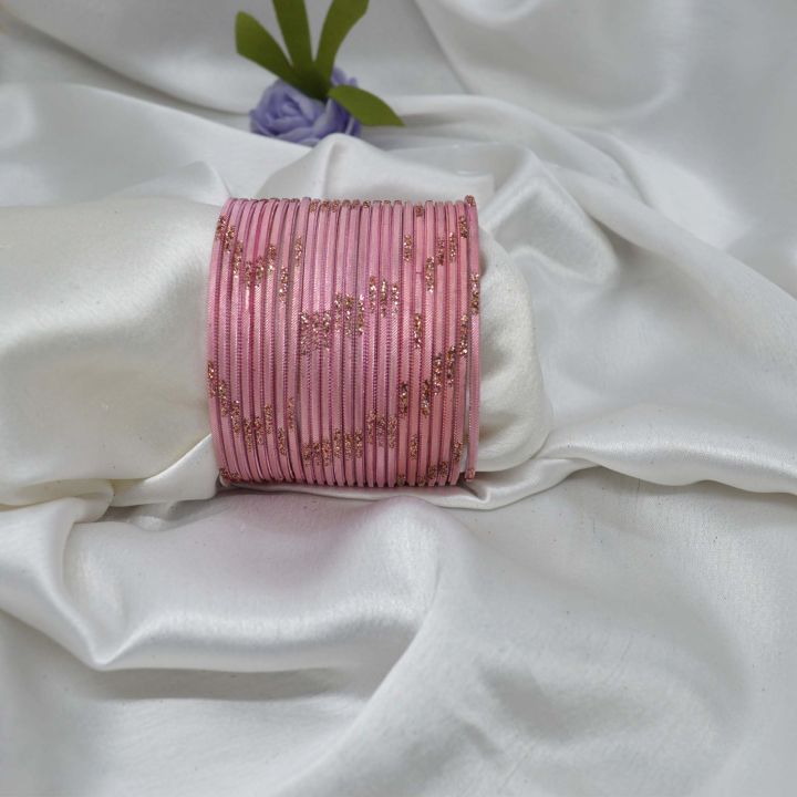 Jewels of Nepal Light Pink Bangles / Chura / Churi For Women- 2 dozens ...