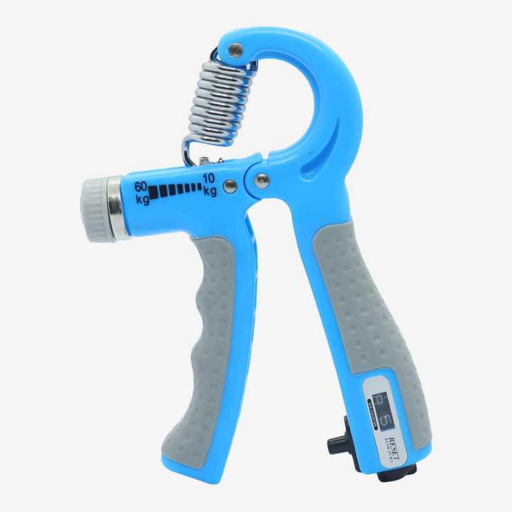 Blue Adjustable Hand Gripper with Counter Hand Strength Exercise (Upto ...