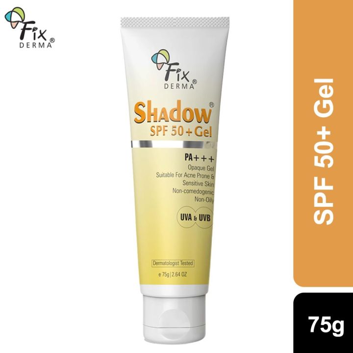 Fix Derma Shadow SPF 50+ Gel 75g | PA+++ Broad Spectrum UVA UVB ...