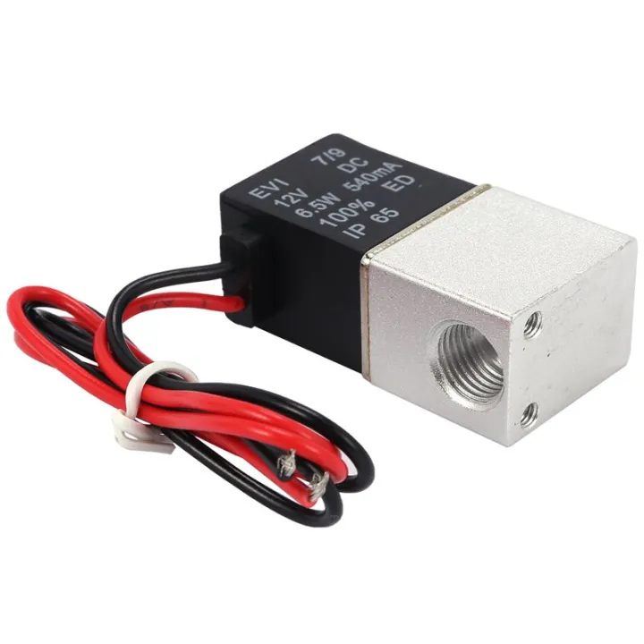 DC12V Solenoid Valve 1/4 Inch 2 Way Normally Closed Direct-Acting ...