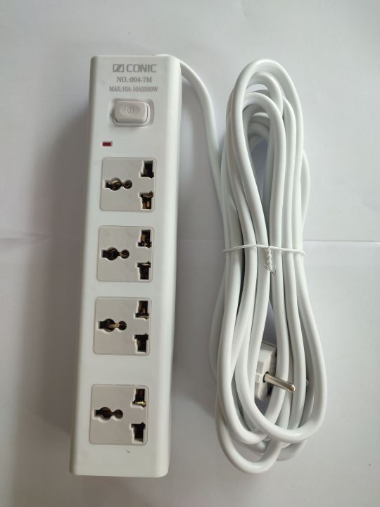 CONIC 4 Socket Universal Power Extension Cord (B004-7M) Multiplug ...