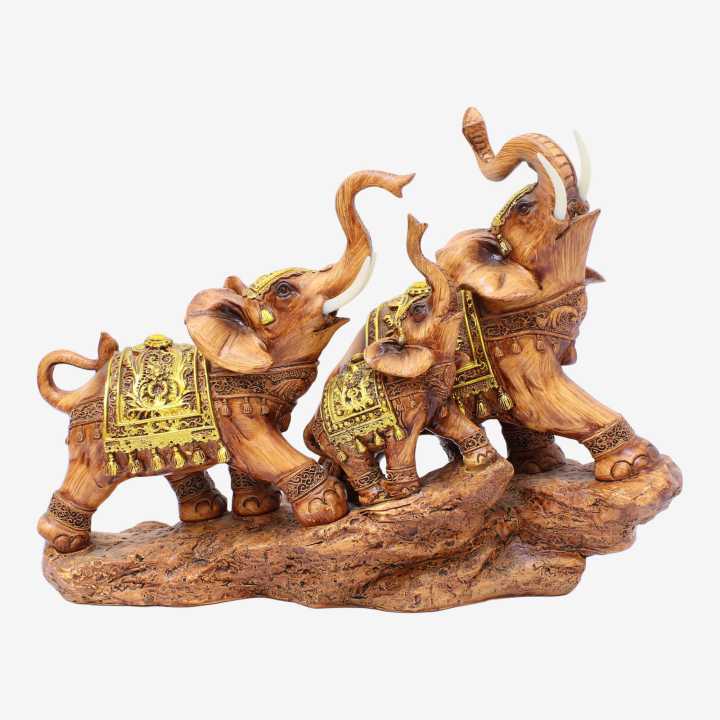 Brown Color 3 Elephant Statue | Daraz.com.np