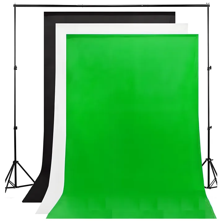 Professional Green Screen Background Cloth. | Green, White & Black ...