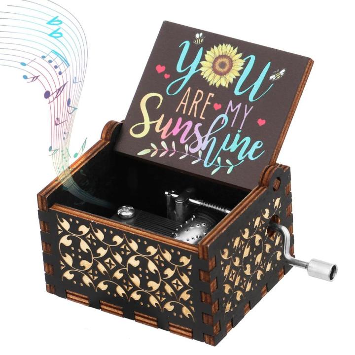Thanksgiving Day You are My Sunshine Classical Antique Engraved Wooden ...