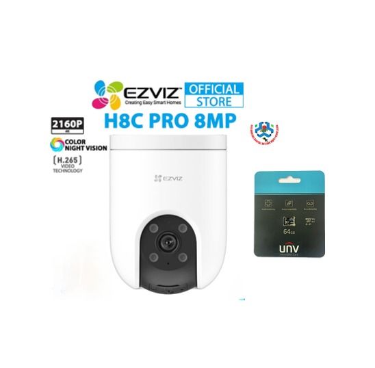 Ezviz H8c Pro 8MP 4K Outdoor Pan & Tilt Wired/Wireless CCTV Camera With ...