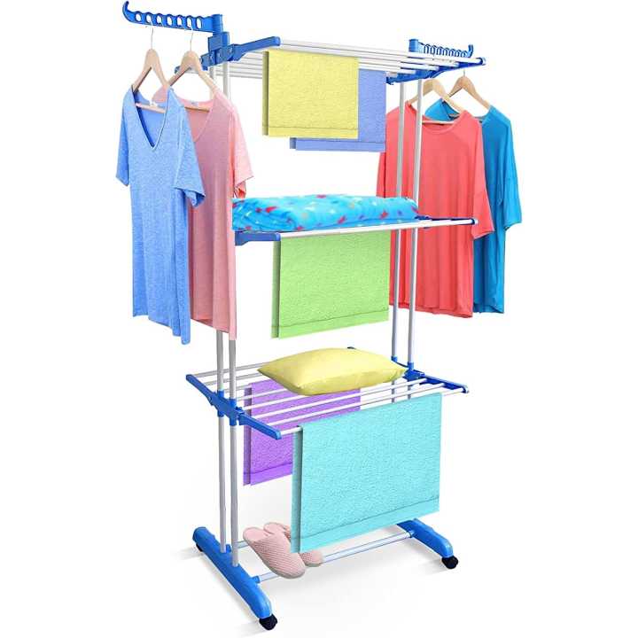 Three Layers Of Clothes Hanger, Adjustable Stainless Steel Hanger With ...