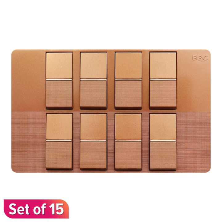 Brown BBC 8 Gang Switch Set of 15 | Daraz.com.np
