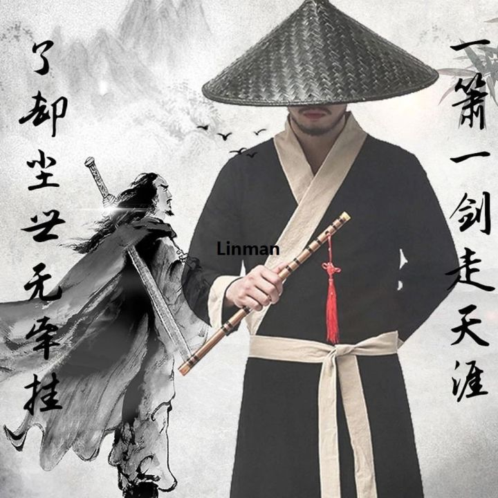 Linman Garden Hats Outdoor Adjustable Ninja Cosplay Hats Cone Shaolin ...