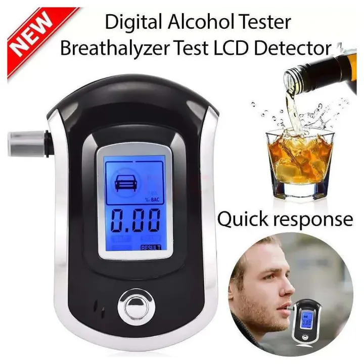 Professional Alcohol Tester Breath Analyzer + 5 Mouthpieces | High ...
