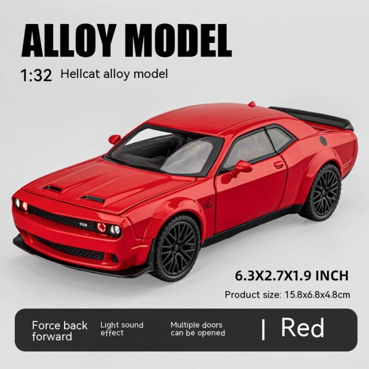 Fashion Dodge Challenger Hellcat Toy Car for 1: 32 Scale Die Cast Metel ...