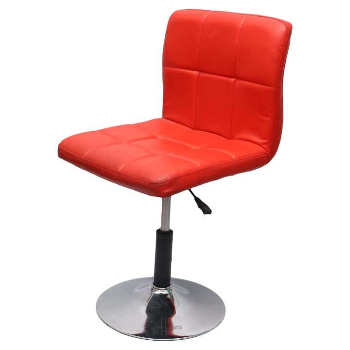 Plain Red Color Steel Base Stool | Daraz.com.np