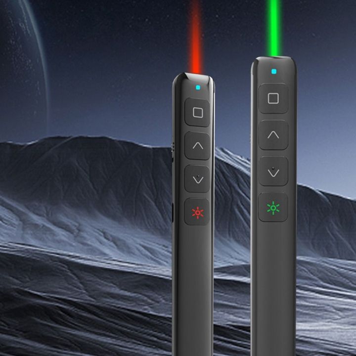 Comfortable Grip Red Light Wireless Presentation Clicker 2.4GHz ...