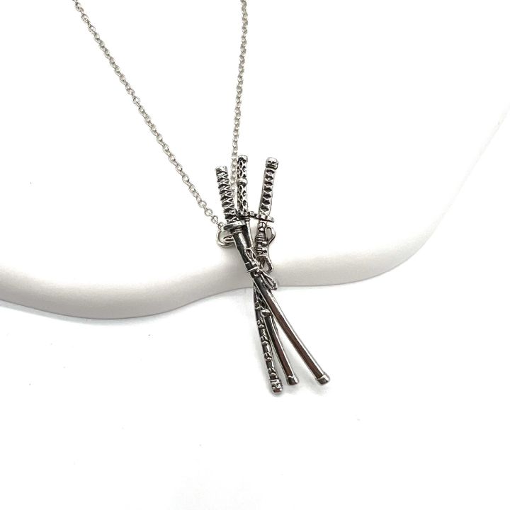 Anime Style One Piece Zoro Three Sword Fashionable Unisex Locket ...