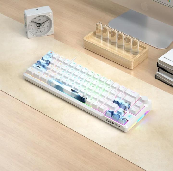 Mechanical Keyboard 68keys Mixed Backlight Hot Swappable Mechanical ...