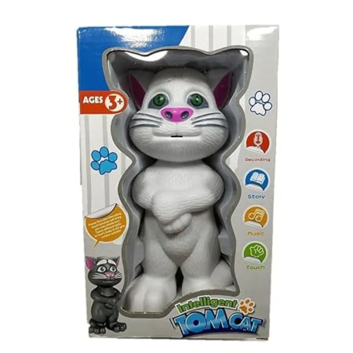 Kids Talking Tom Musical Cat Toy with a focus on its touch-activated ...