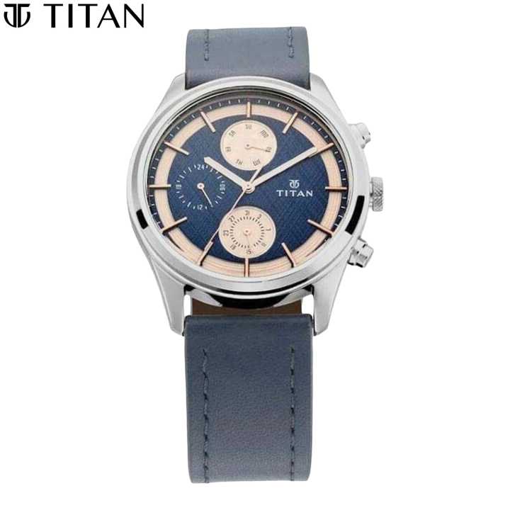 Titan Blue Dial Chronograph Watch For Men -1805Sl02 | Daraz.com.np