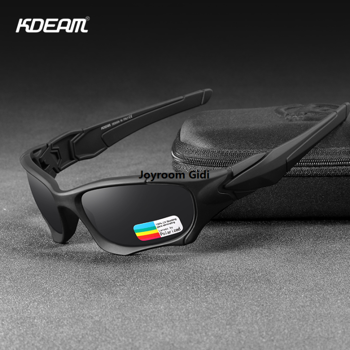KDEAM Outdoor Sports Polarized Sunglasses Men Curve Cutting Frame ...