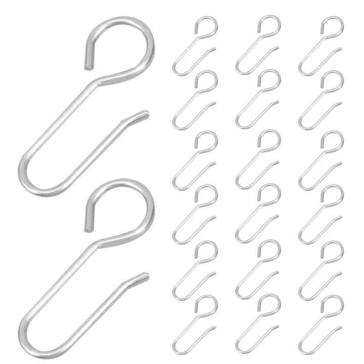 20Pcs Durable S Shaped Curtain Track Hooks Metal Pinch Pleat Hook ...