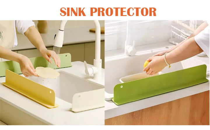 Silicone Sink Splash Guard for Kitchen, Island and Bathroom Sink Splash ...