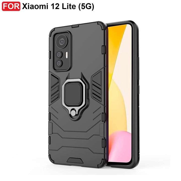 Defense case for Mi 12 Lite - Rotating Ring Holder & Kickstand in-Built ...